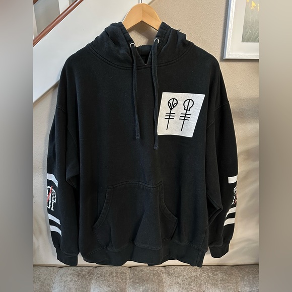 Shirts | Twenty One Pilots Black Hoodie In Xl | Poshmark